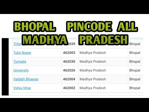 Bhopal All Pincode//Madhyapradesh Pincode//Bhopal ka Pincode//Bhopal ka Pincode kya hai?