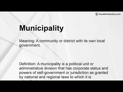 Municipality Meaning