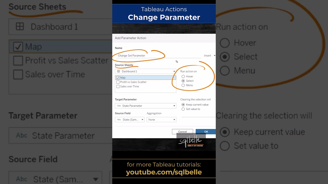 #Tableau - Change Parameter Action #tableaututorial #tableautraining #tableautips