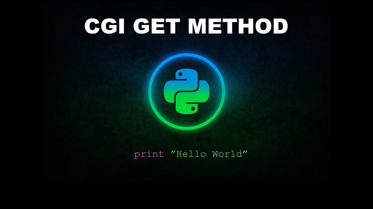CGI GET Method - Python Programming