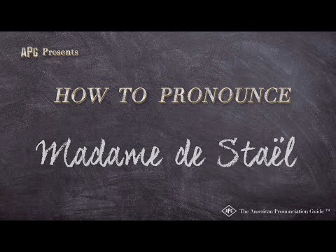 How to Pronounce Madame de Staël (Real Life Examples!)
