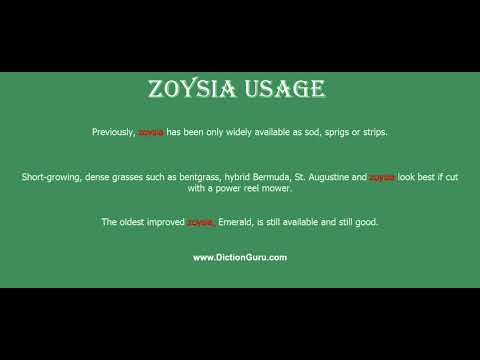 zoysia: How to pronounce zoysia with Phonetic and Examples