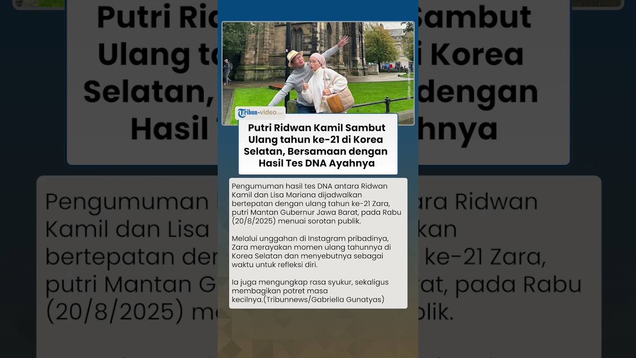 Putri Ridwan Kamil Rayakan Ulang Tahun Ke-21 Bersamaan dengan ...