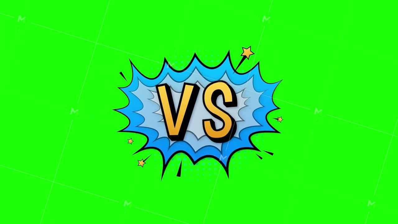 Fight comic speech bubble with expression text VS or versus. Motion graphics.
