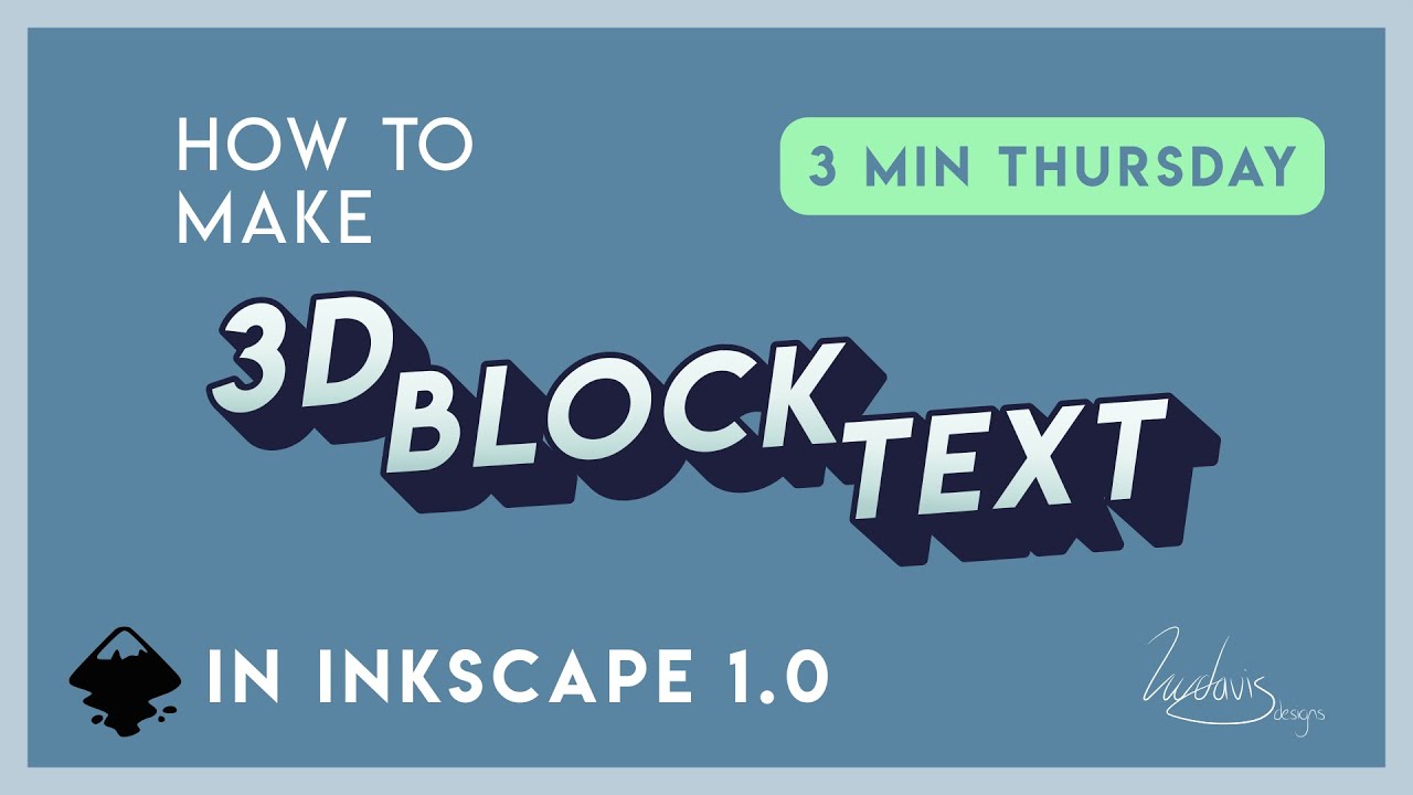3D Block Text | Quick Tip | Inkscape