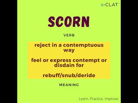 SCORN | Word meaning | Word of the Day 81