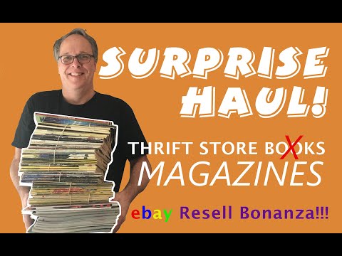 Surprise Vintage Magazine Haul! Thrift Shopping for Books and Magazine eBay Sell