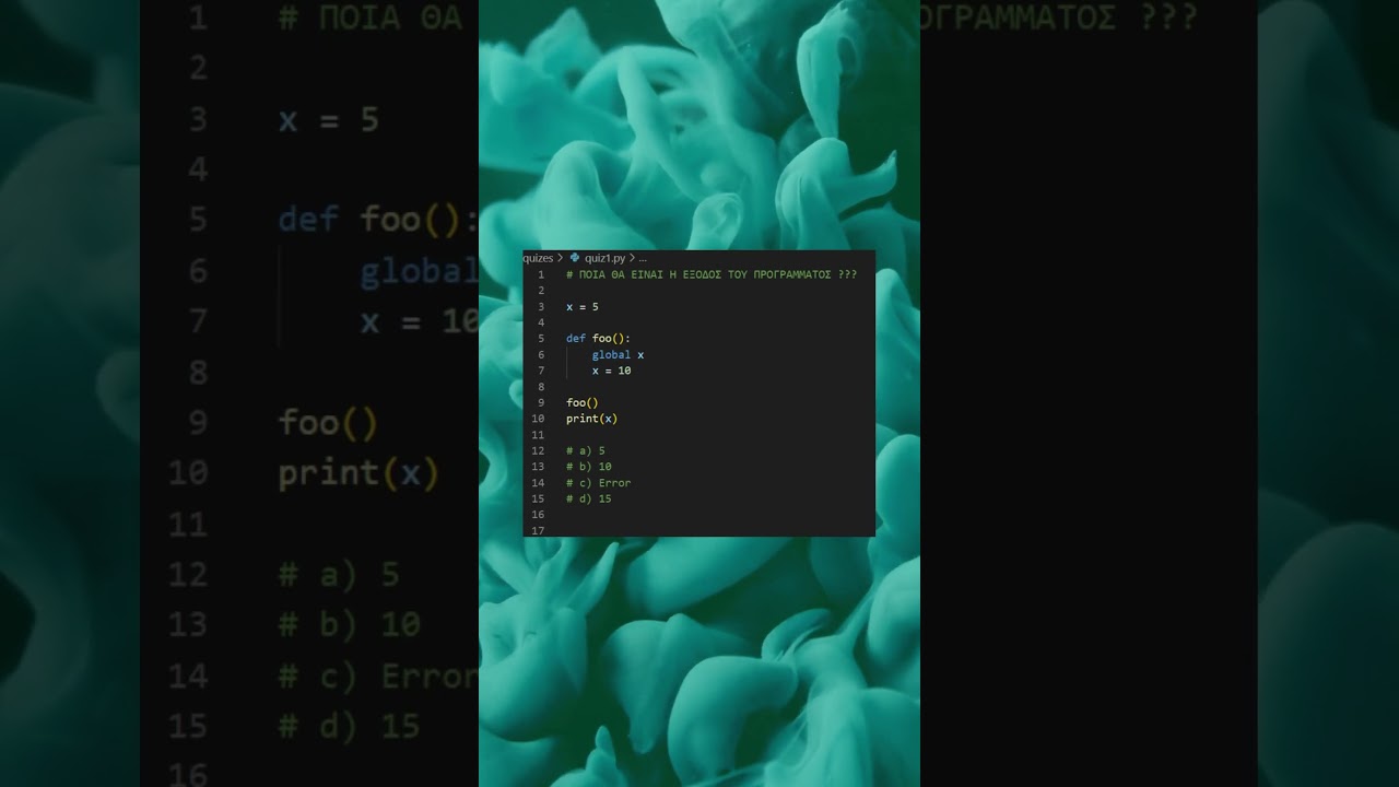 PYTHON QUIZ #3 #global