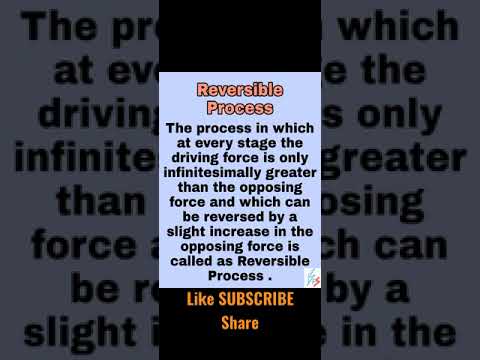 Reversible Process | Types of Processes | #shorts