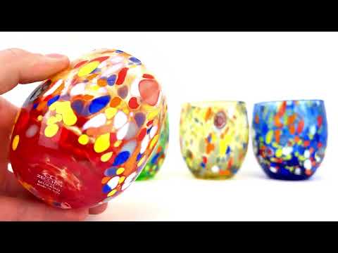 My Italian Decor - Murano Glass Guiliana Short Drinking Glasses - Made in Italy