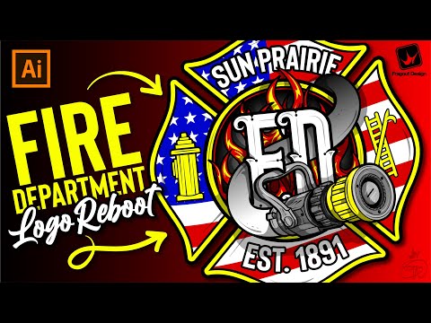 SUN PRAIRIE FIRE & RESCUE | Main Fire Department Logo Design | Adobe Illustrator