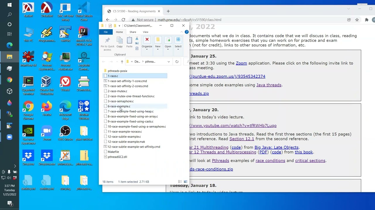 2022 01 25 CS 51590 Parallel Programming