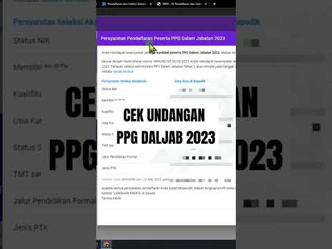 cek undangan ppg daljab 2023