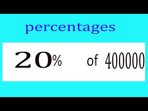 Percentages 20 Percentage(%) of 400000