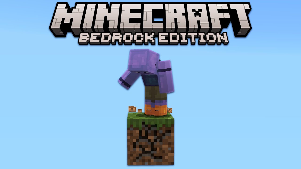 I Played One Block on Minecraft Bedrock Edition