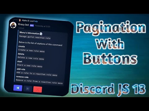 Discord JS 13 Pagination With Buttons | Help Command