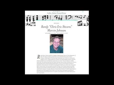 Randy "Chris Eric Stevens" Marvin Johnson - Obituary