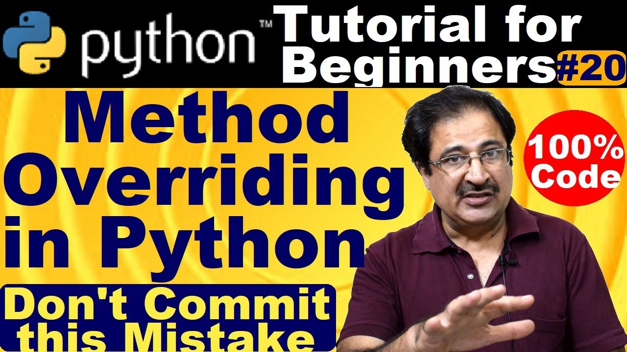 Method Overriding in Python using super keyword | Python tutorial for beginners #20