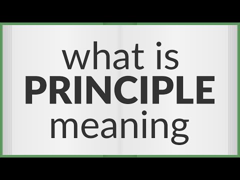 Principle | meaning of Principle