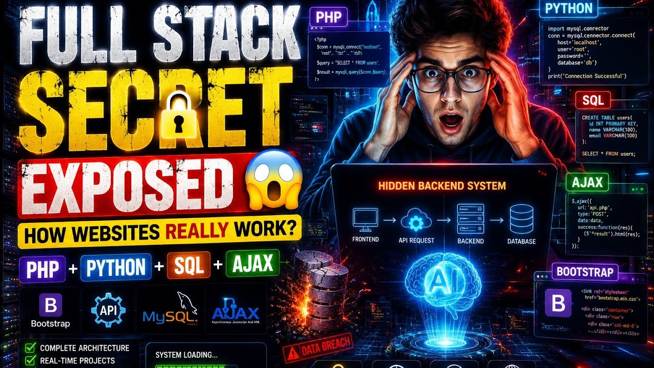 PHP + SQL + Python + AJAX Full Stack System 😱 Complete Secret Method Revealed!