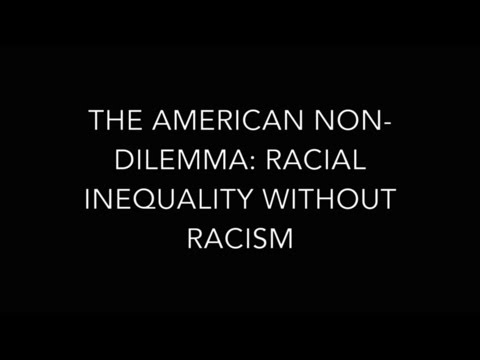 The American Non-Dilemma: Racial Inequality Without Racism - Professor Nancy DiTomaso