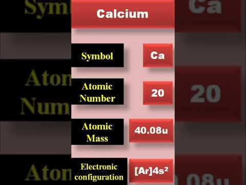 Element Calcium Symbol | Atomic Number | Atomic Mass | Electronic Configuration #Shorts