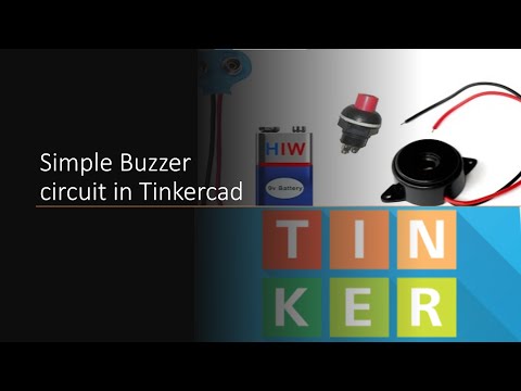 simple buzzer circuit in Tinkercad