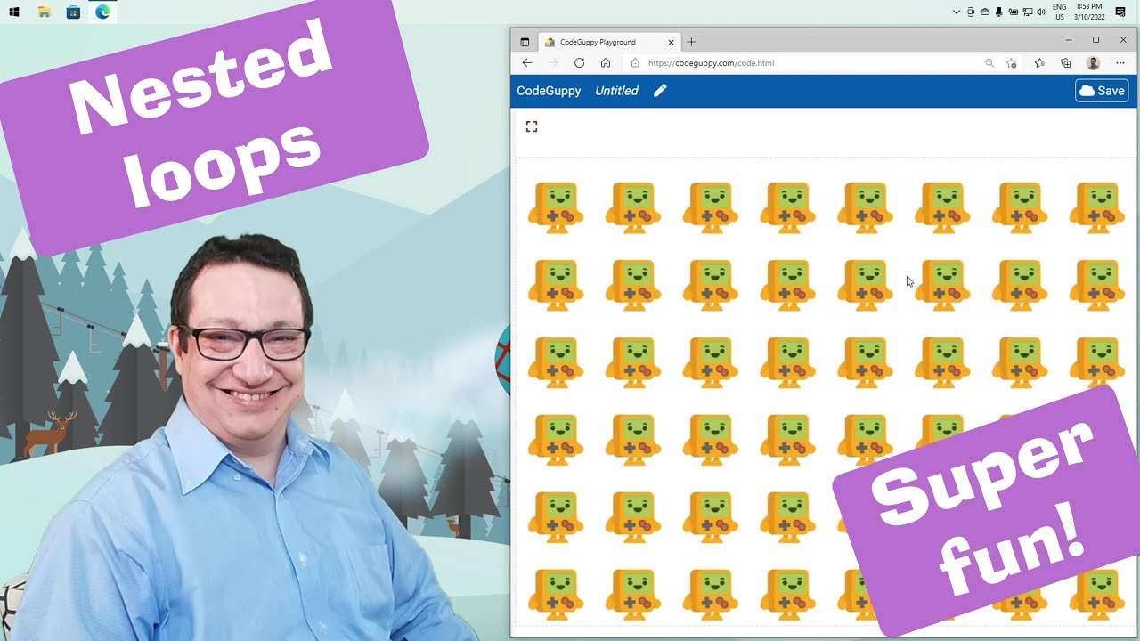 JavaScript tutorial 8/24: Nested for loops | Coding for beginners