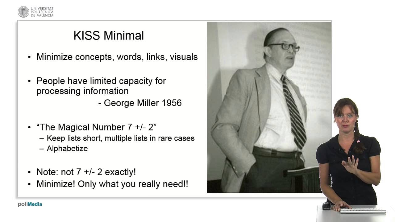 Information Processing and User Interfaces: User Interface Design Principles |  | UPV