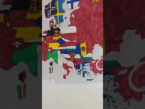 Map of Europe 1965 - Albania #flag #europe #history #1965 #albania