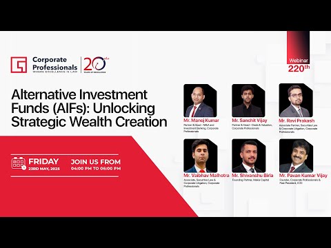 220th Webinar on “Alternative Investment Funds (AIFs): Unlocking Strategic Wealth Creation”