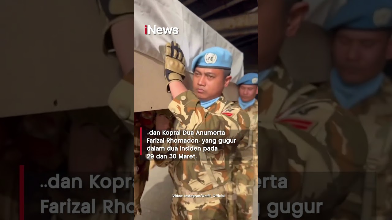 Momen UNIFIL Beri Penghormatan Terakhir 3 Prajurit TNI Gugur, Beri Medali Kehormatan PBB