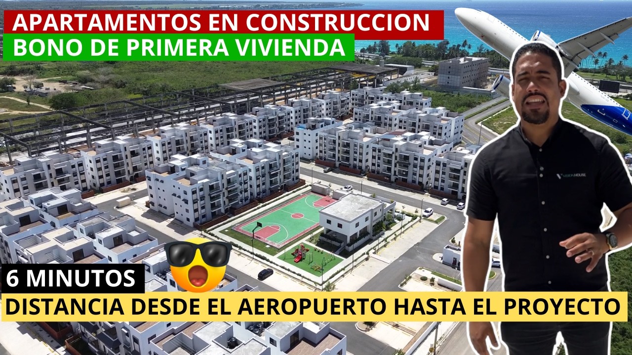 APARTAMENTOS EN CONSTRUCCION A 6 MINUTOS DEL AEROPUERTO DE LAS AMERICAS | CON BONO DE VIVIENDA