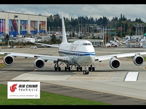 Air China's Second B747-8 Intercontinental (B-2486) First Flight- complete documentary
