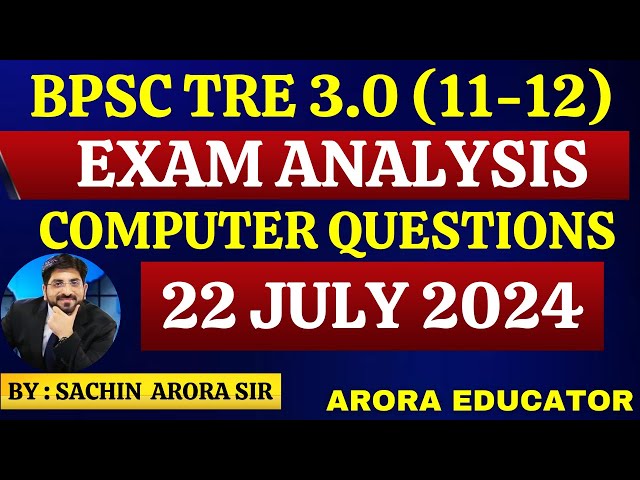 BPSC TRE 3.0 Exam Analysis: Insights into Computer Science Questions | Galaxy.ai | Galaxy.ai
