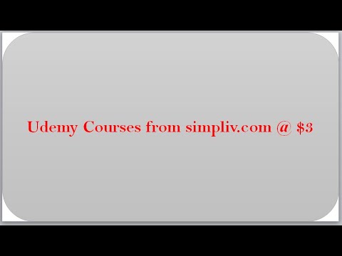 Get any of my Udemy Automation Course for 3 dollars from simpliv.com