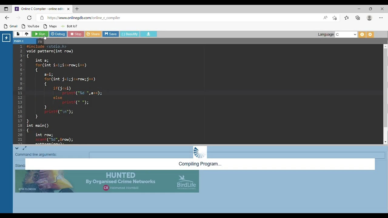 Star Pattern using loop and recursion