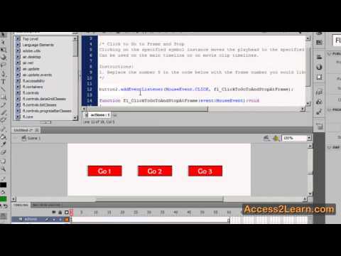 Creating Navigation in Flash - Access 2 Learn