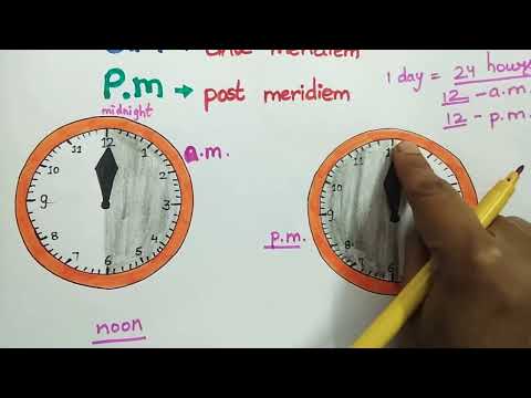 Time : a.m. (ante meridiem) and p.m. (post meridiem)
