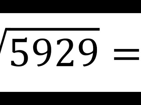 How to find the square root of a 4-digit perfect square √5929=?