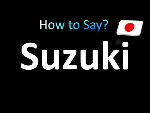 How to Pronounce Suzuki (in Japanese and English)