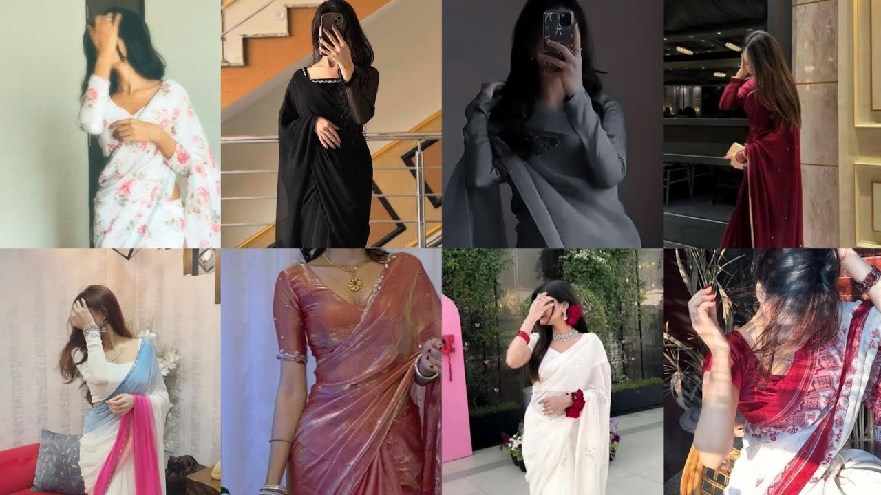 Stylish hidden face girls dpz in saree | Awesome photo pose in saree | Saree Dp/dpz/photo/pics