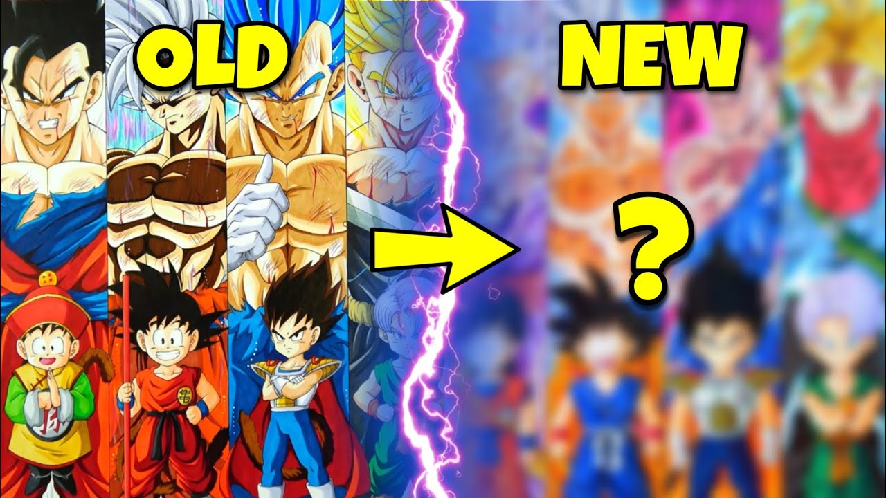 ReDrawing 6 Saiyans as Kids and in their Strongest Forms | Art Evolution