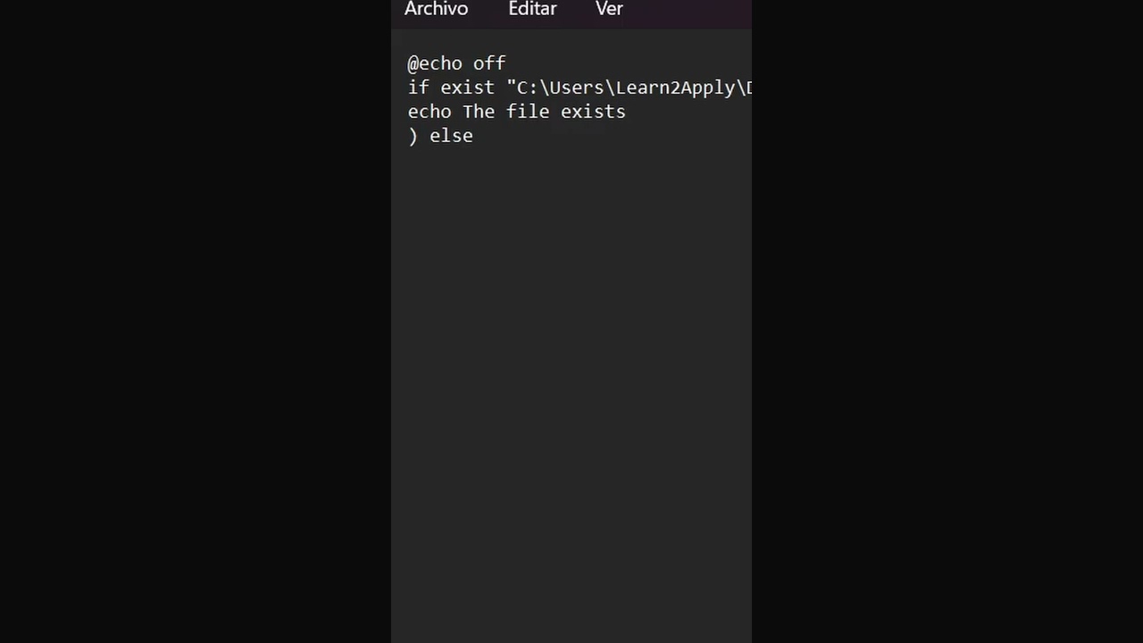Conditional Logic: Using IF ELSE in a .BAT File