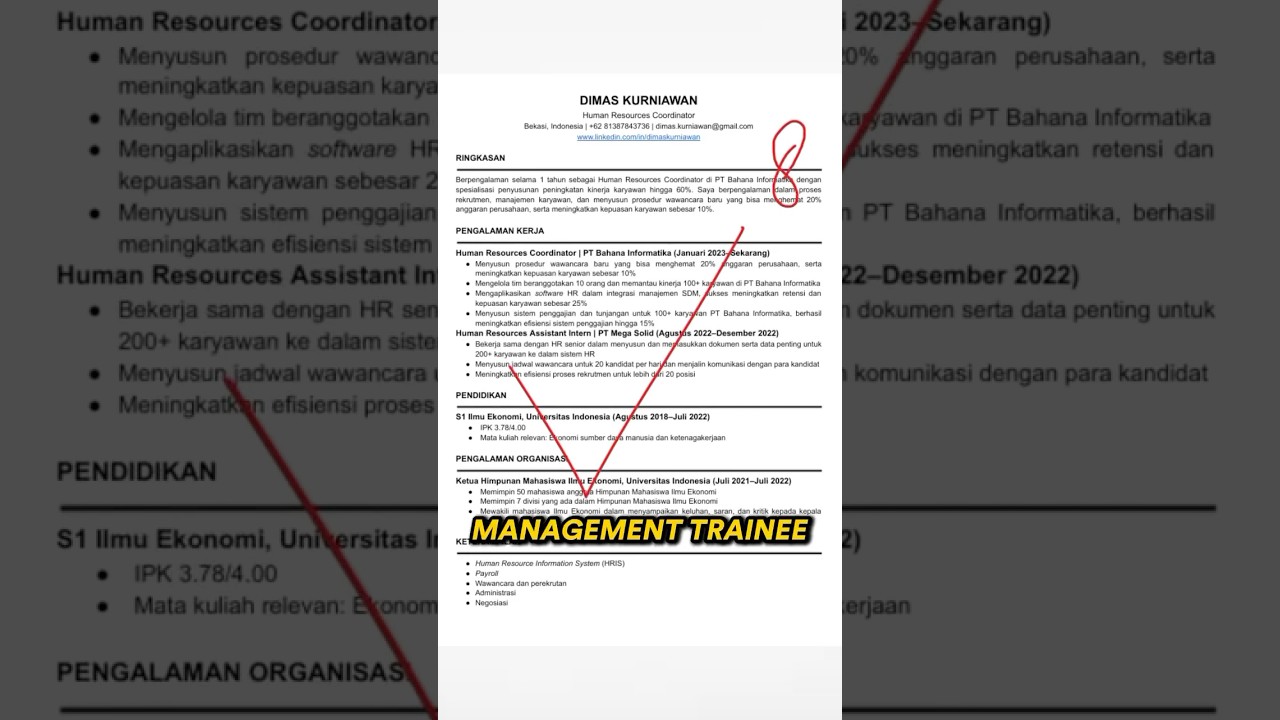 Ini Rahasia Biar CV Lo Lolos Management Trainee