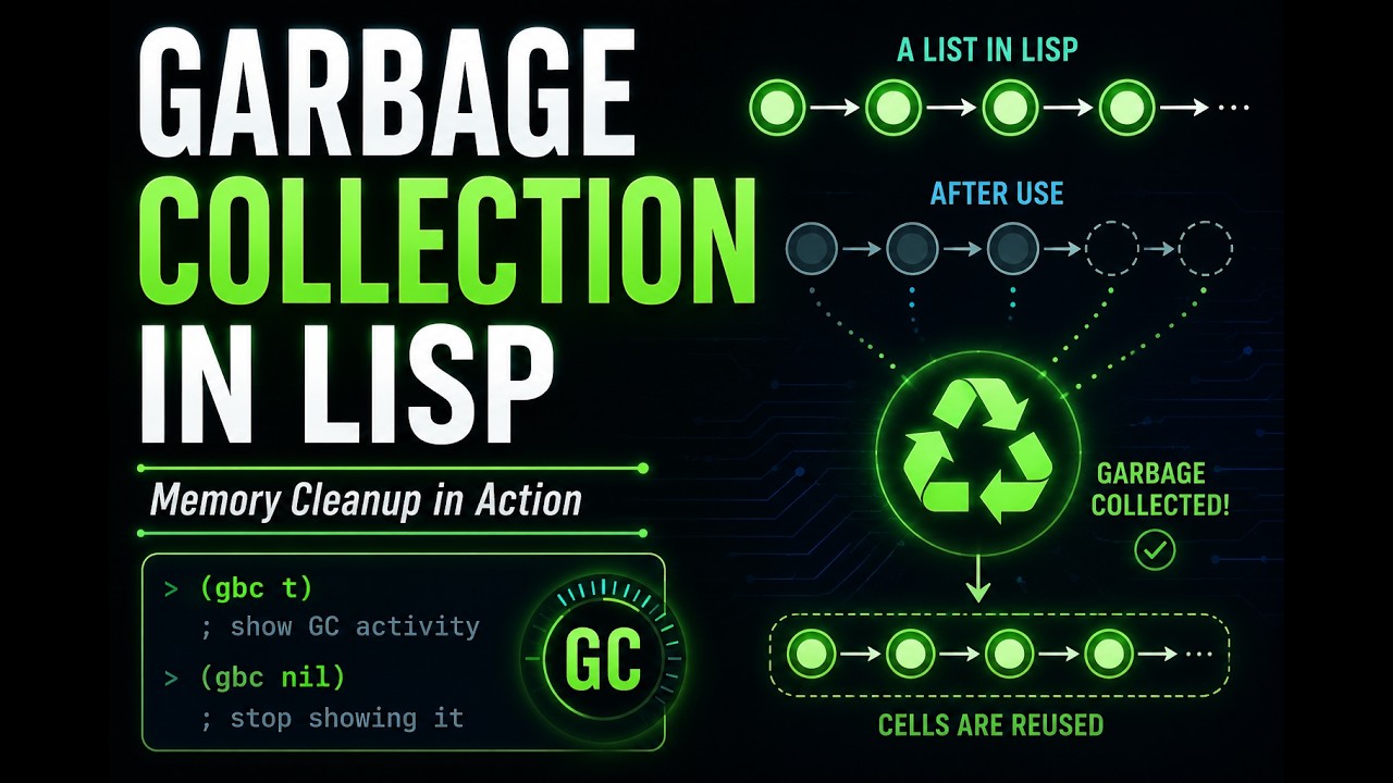 Lisp in 1 Minute: Garbage Collection Explained