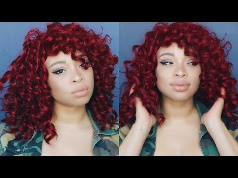 IWS #14 AMAZON SHORT CURLY RED WINE WIG | $25 TRY ON & REVIEW | THE HEATHERS.