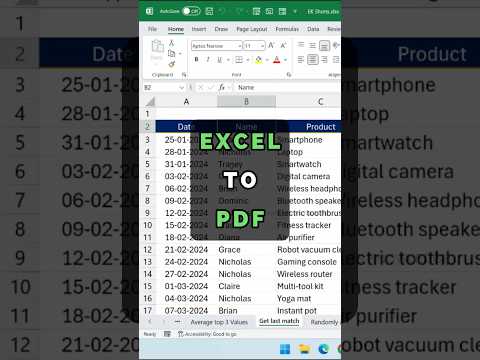 How to convert Excel to PDF
