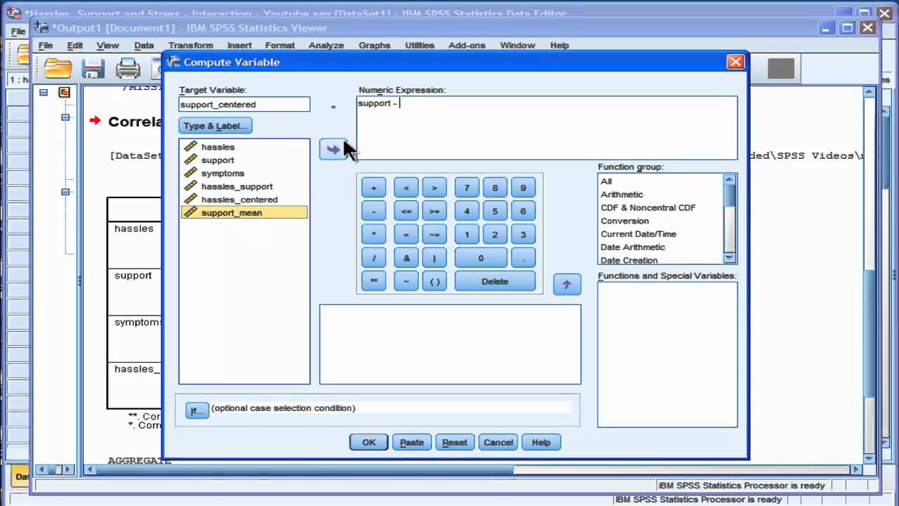 Multiple Regression -  Interaction - SPSS (part 2)