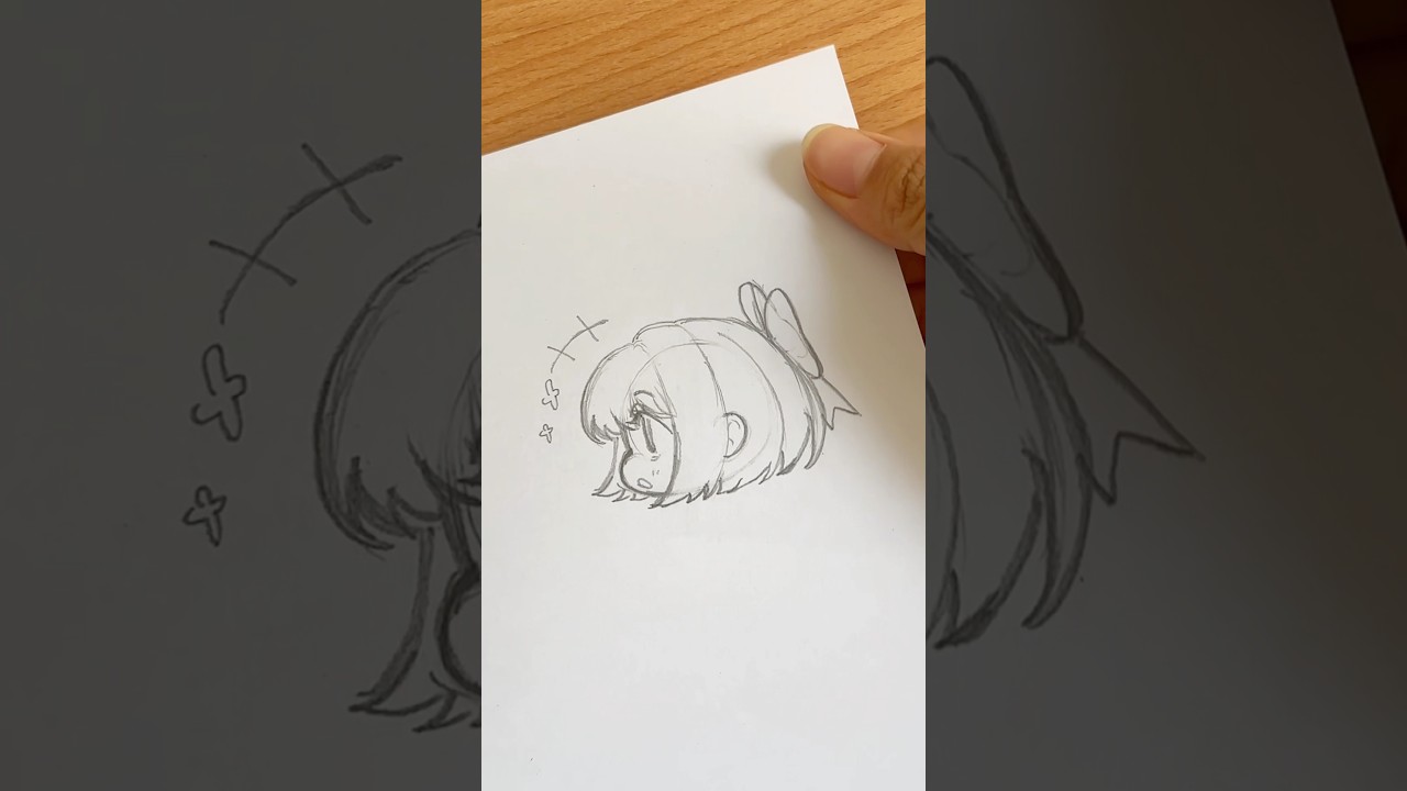 Cara Menggambar Kepala Chibi Hadap Samping #arttips #howtodraw #art #drawing #sketch #chibi #anime